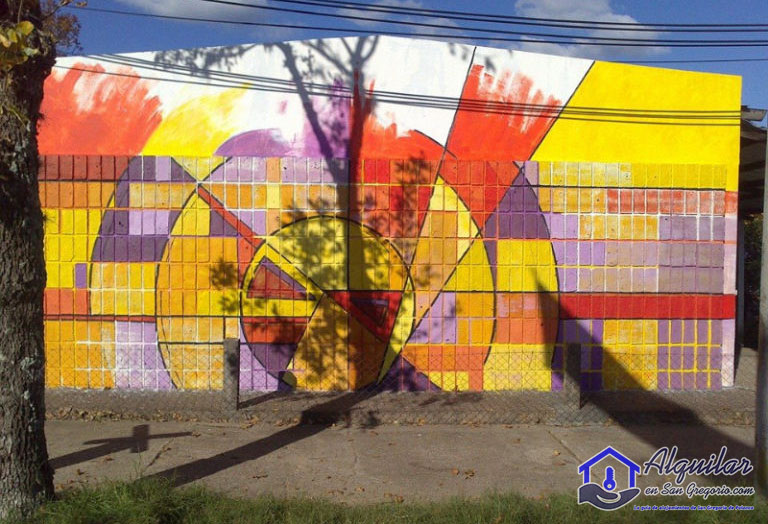 El mural de Aldo Difilipo en San Gregorio de Polanco